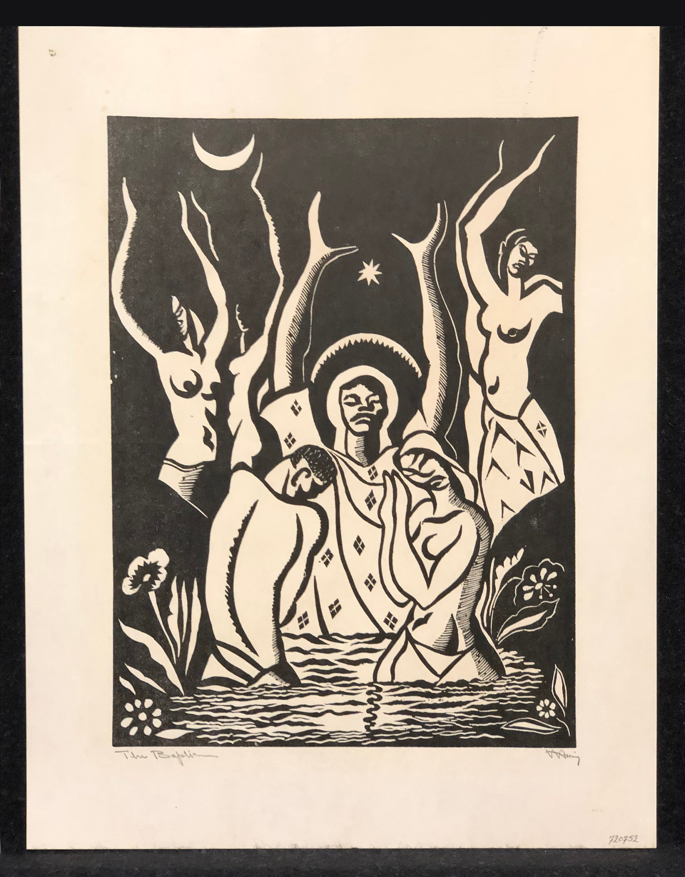 ALBERT HUIE (jamaican/american, 1920-2010), "the Baptism", 1948 ...