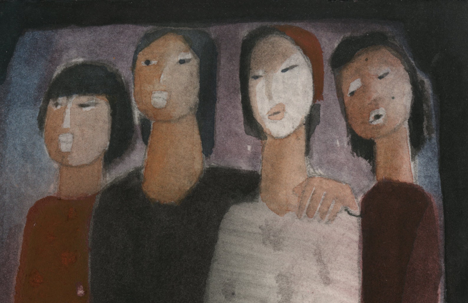 LEE LONG LOOI malaysian, B. 1947, friends, 1979, Original Watercolor ...