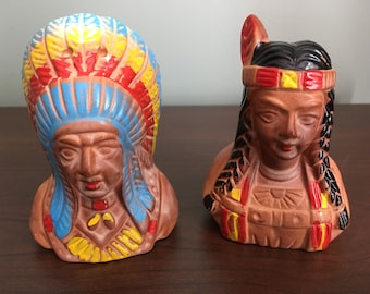 Native American Salt and Pepper Shakers - Etsy
