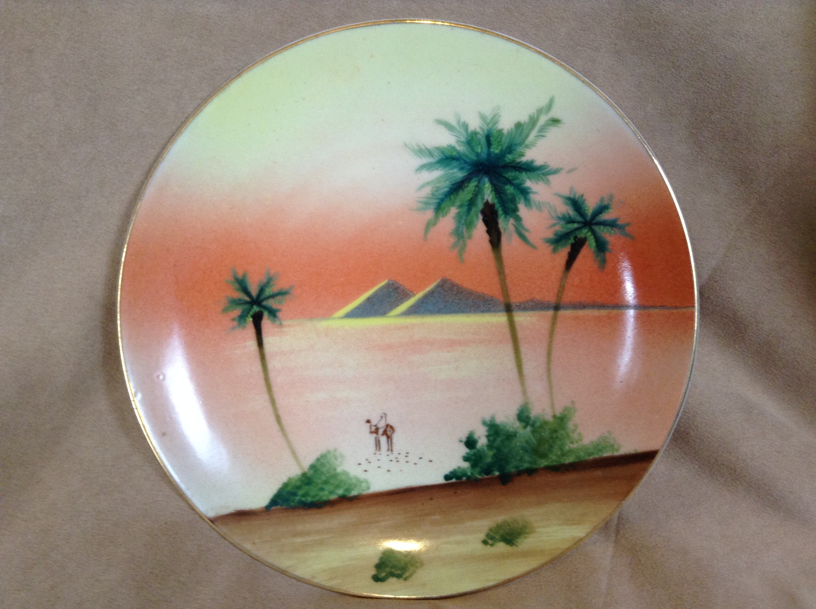 Made in Occupied Japan Hand Painted Desert Scene - Etsy
