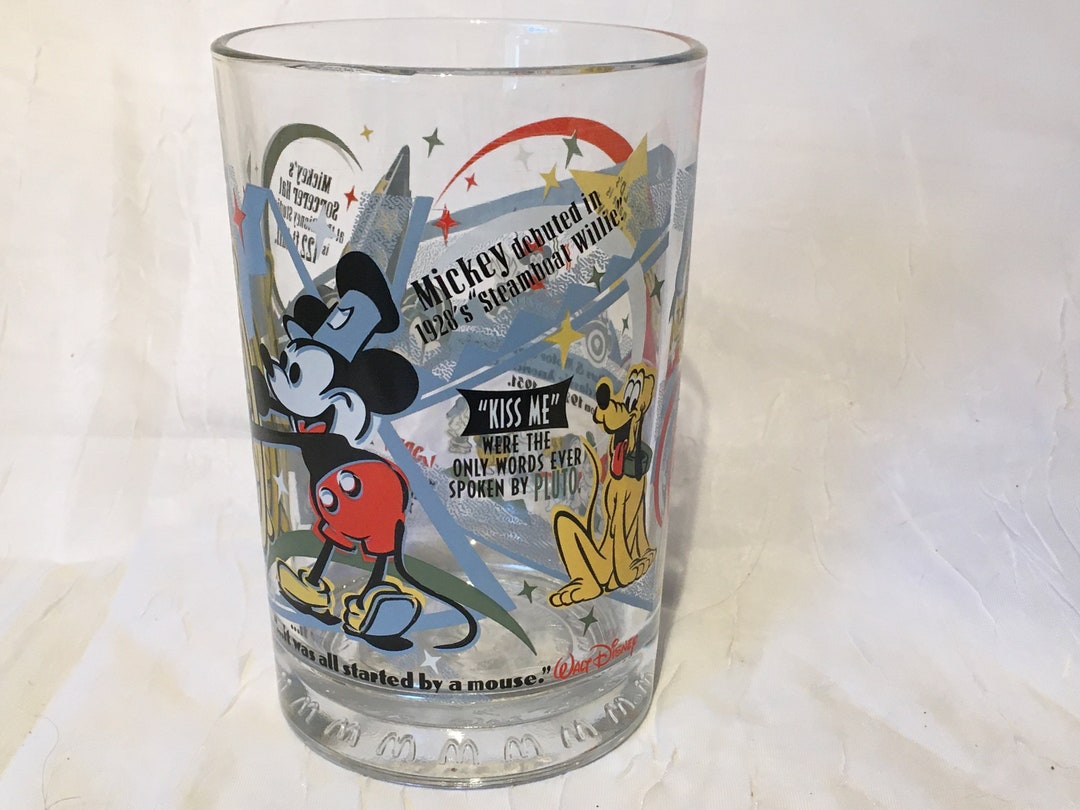 Disney 100 Year Aniversary Mickey Glass - Etsy