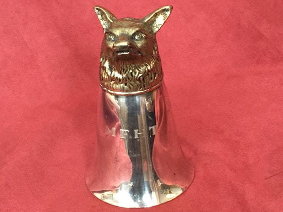 Vintage Wolf Stirrup Cup - Etsy