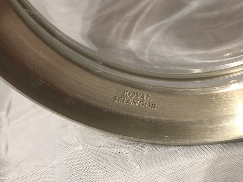 Pair of Royal Selanger Modern Glass Bottom Tankards - Etsy