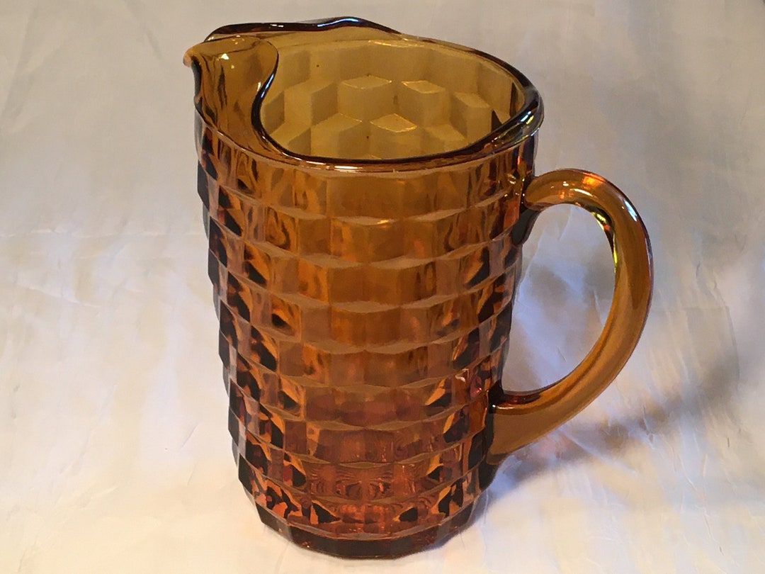 Fostoria American Pitcher Amber - Etsy