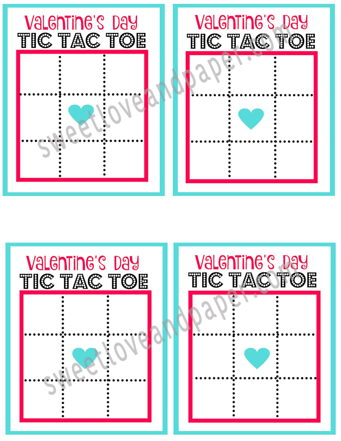 Tic Tac Toe Kids Valentine | Fun Valentine | Unique Valentine ...
