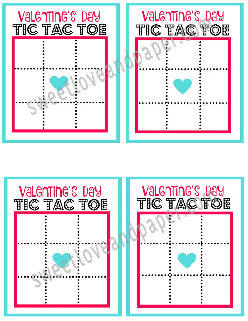Tic Tac Toe Kids Valentine | Fun Valentine | Unique Valentine ...