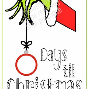 Grinch Countdown to Christmas - Etsy