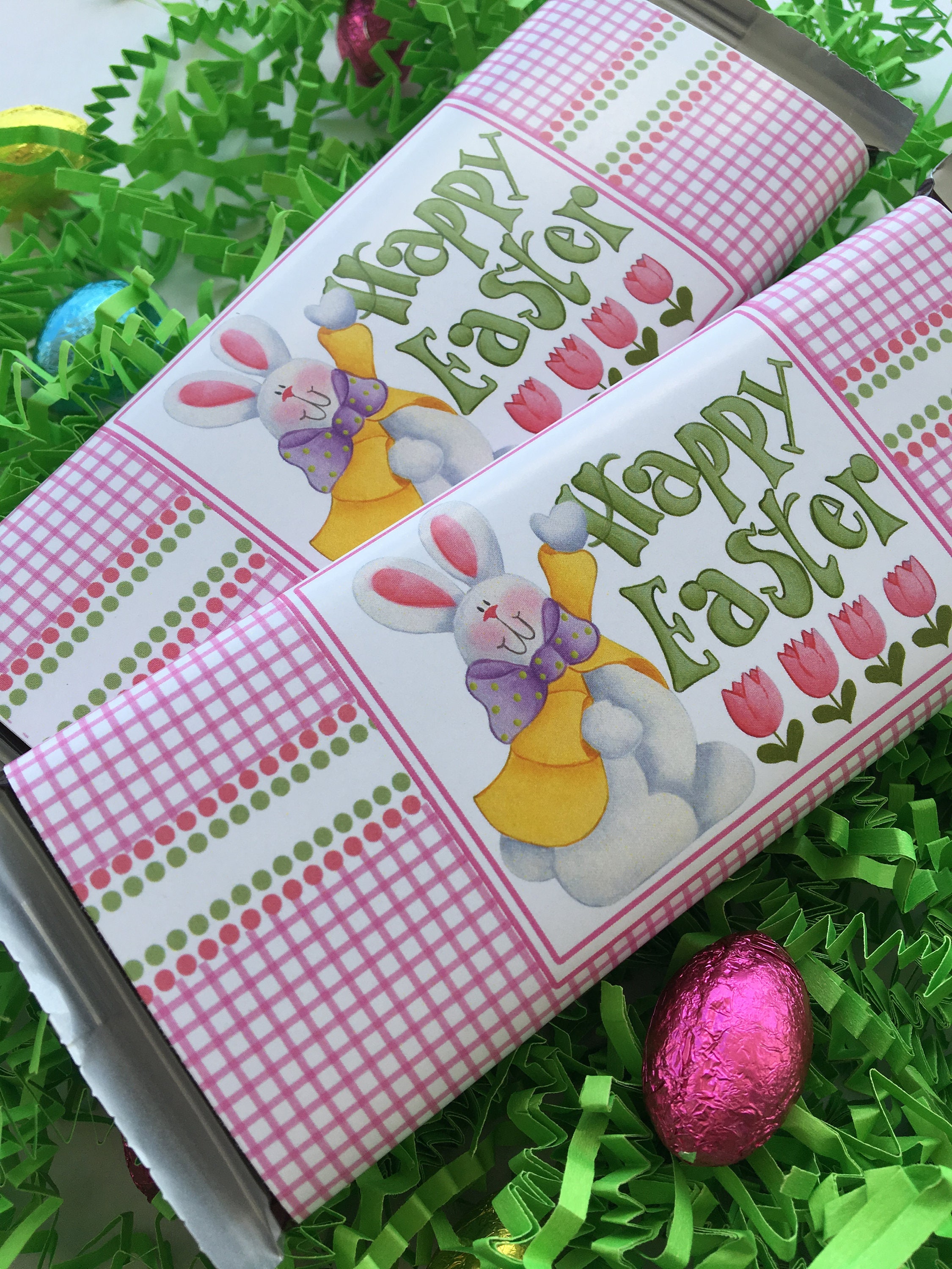 Happy Easter Candy Bar Wrapper | Instant Download | Easter Candy - Etsy