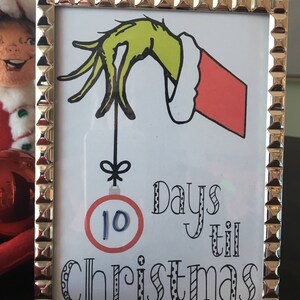 Grinch Countdown to Christmas - Etsy