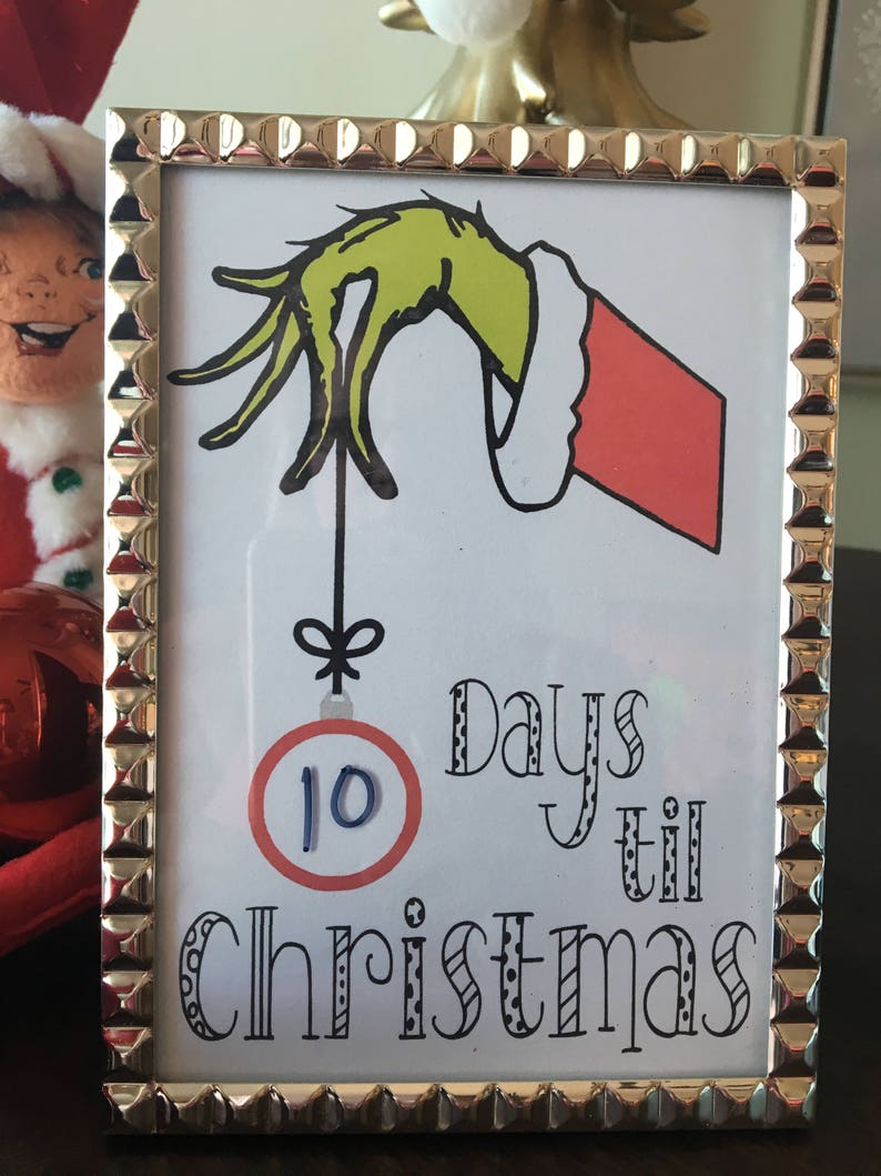 Grinch Countdown to Christmas - Etsy
