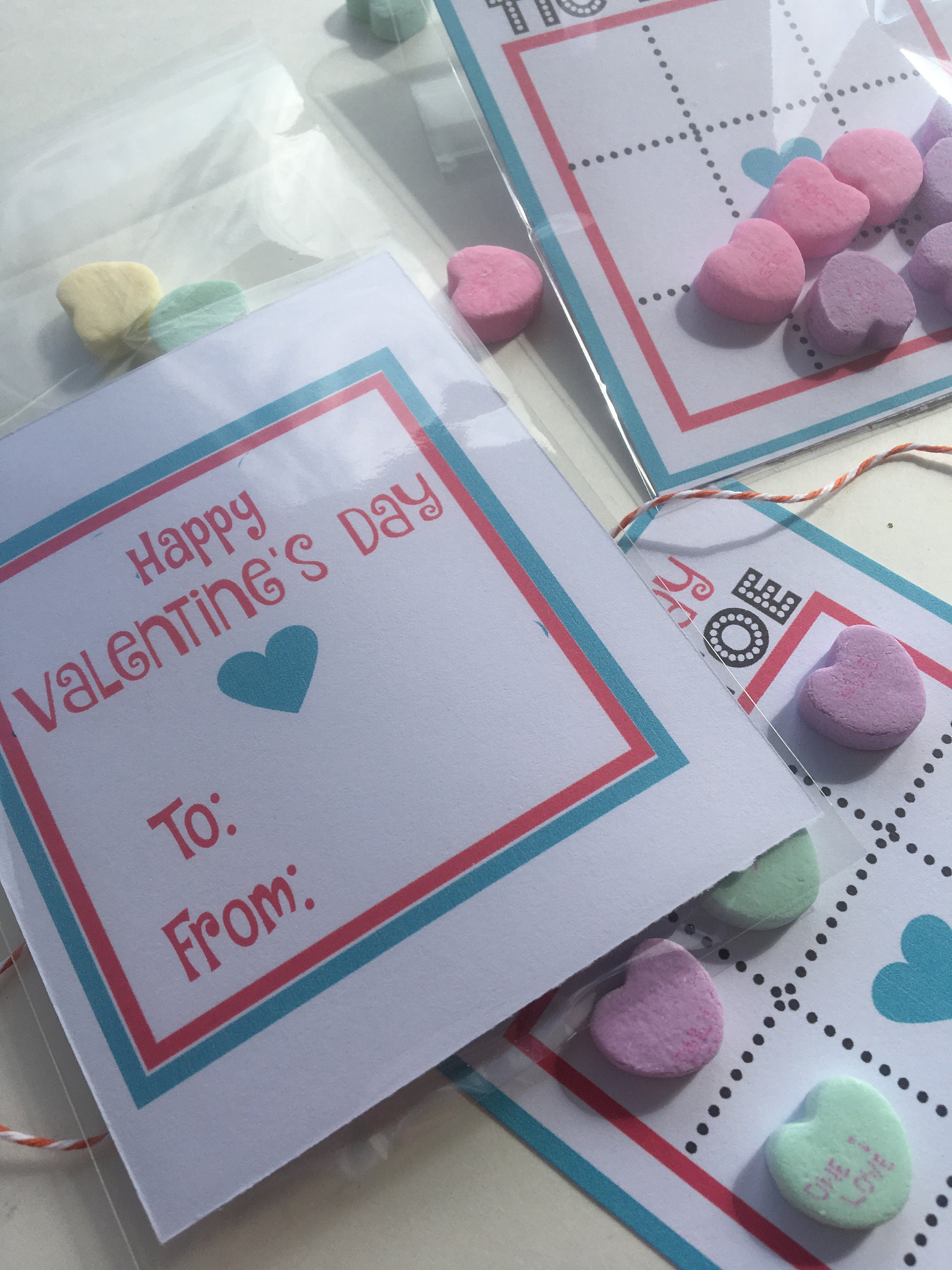 Tic Tac Toe Kids Valentine Fun Valentine Unique Valentine - Etsy