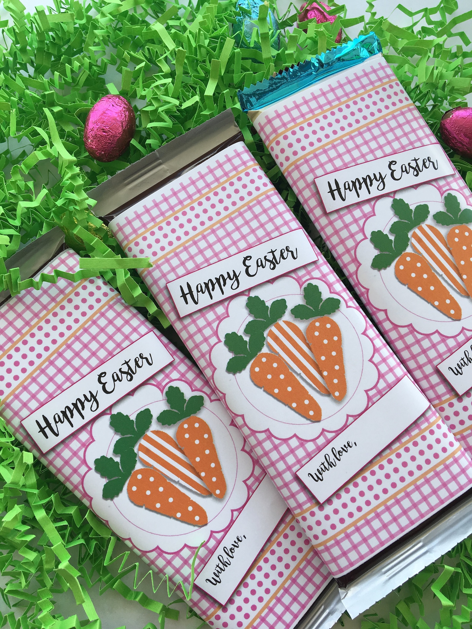 Happy Easter Candy Wrapper | Easter Gift | Easter Basket Idea - Etsy