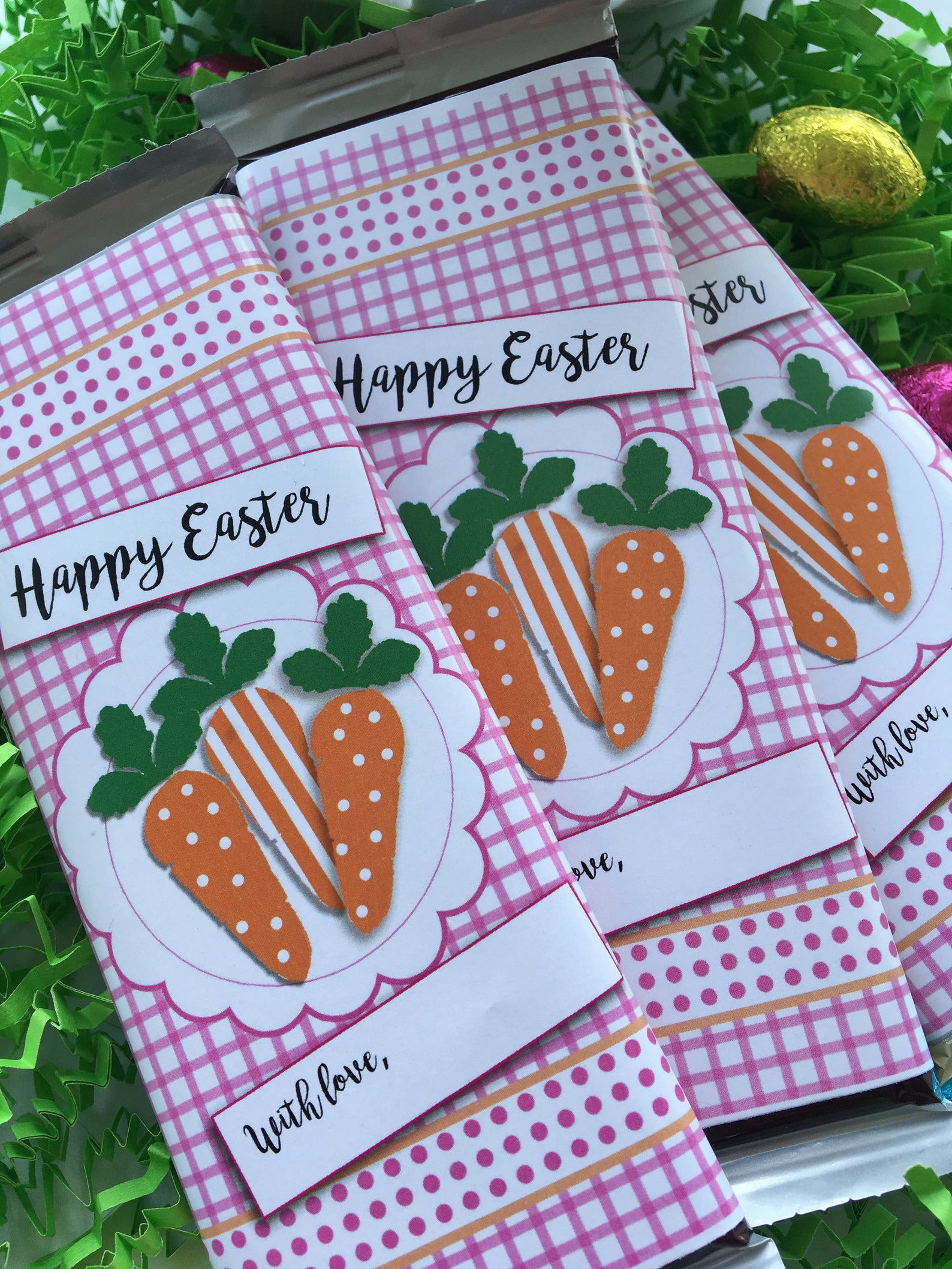 Happy Easter Candy Wrapper Easter Gift Easter Basket Idea - Etsy