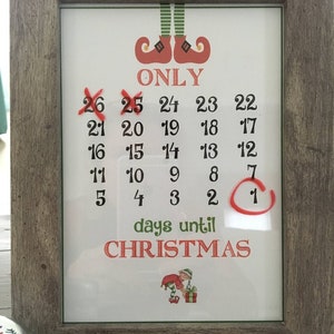 Elf Countdown Days Until Christmas | Christmas Countdown | Christmas ...