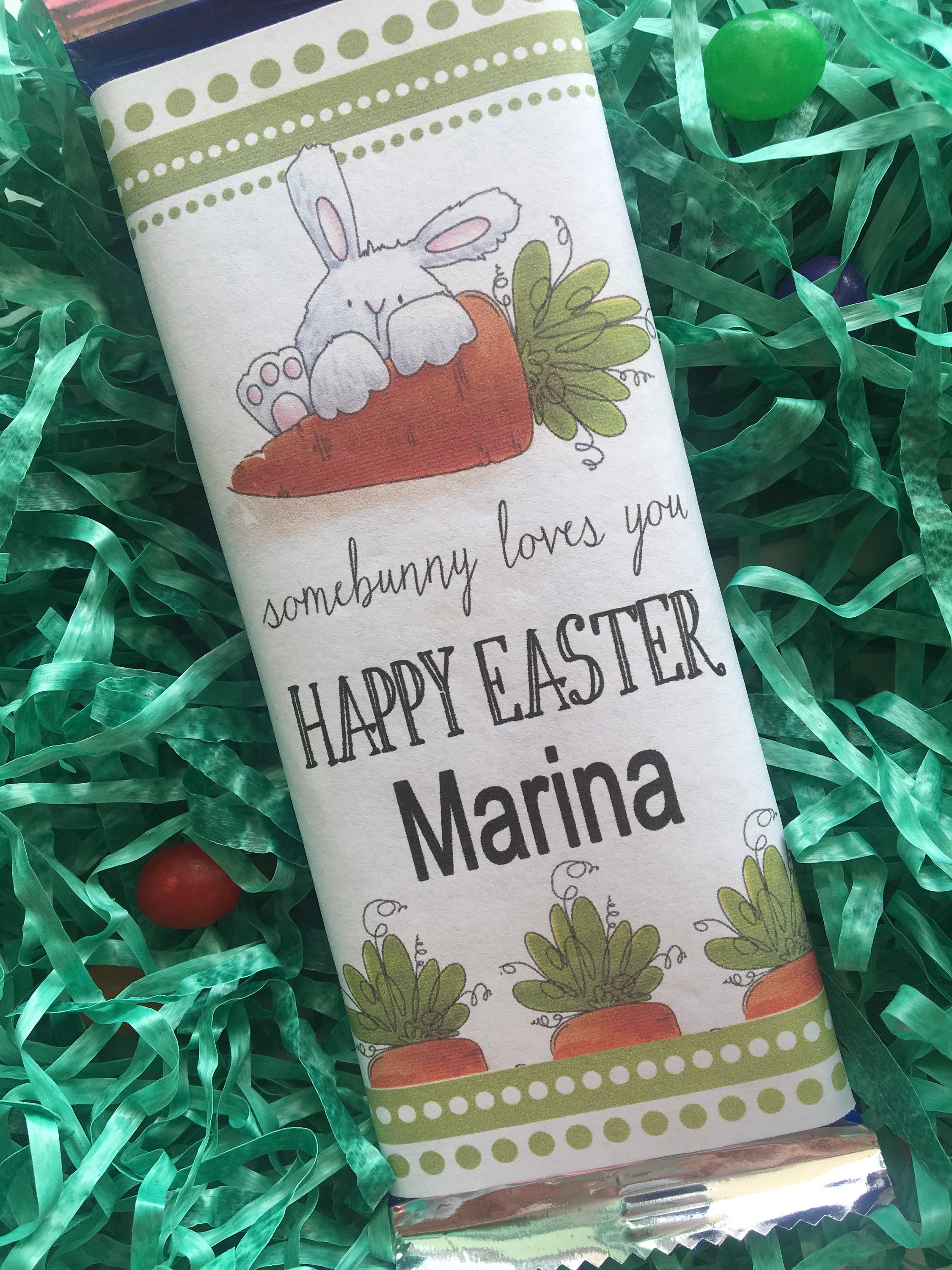 Easter Candy Wrapper | Bunny Wrapper |easter Basket | Printable Easter ...