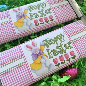 Happy Easter Candy Bar Wrapper | Instant Download | Easter Candy - Etsy