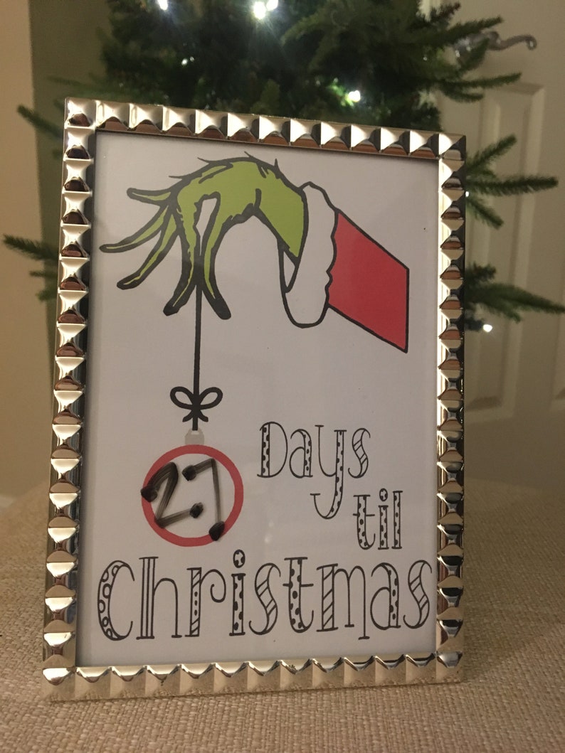 Grinch Countdown to Christmas - Etsy