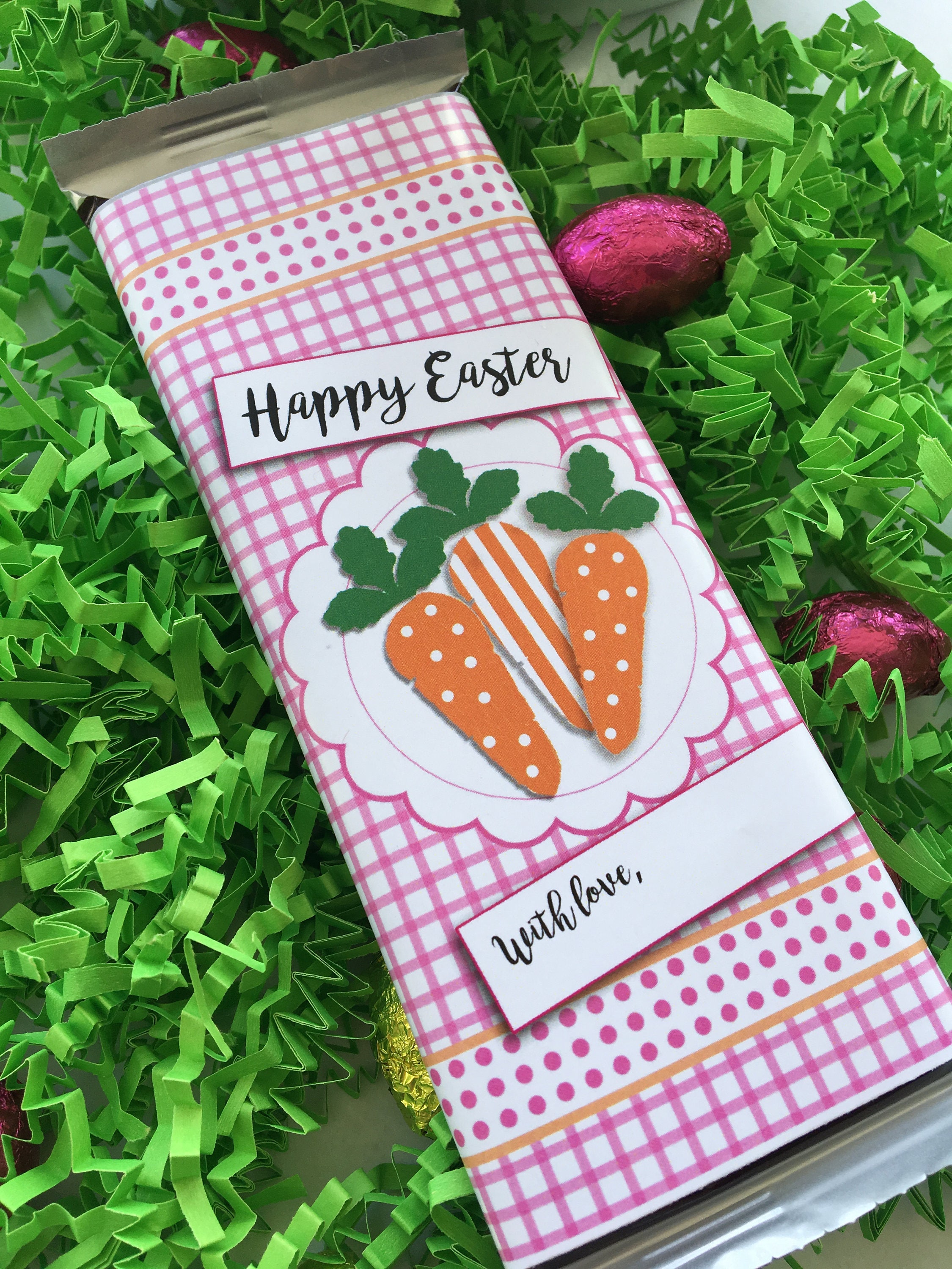 Happy Easter Candy Wrapper | Easter Gift | Easter Basket Idea - Etsy