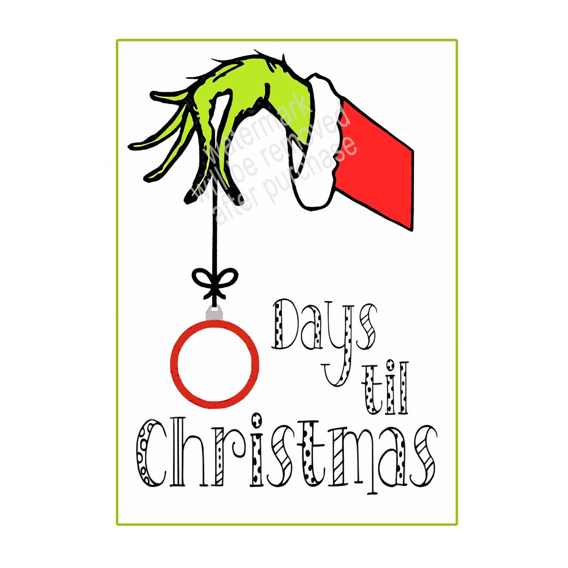 Grinch Countdown to Christmas - Etsy