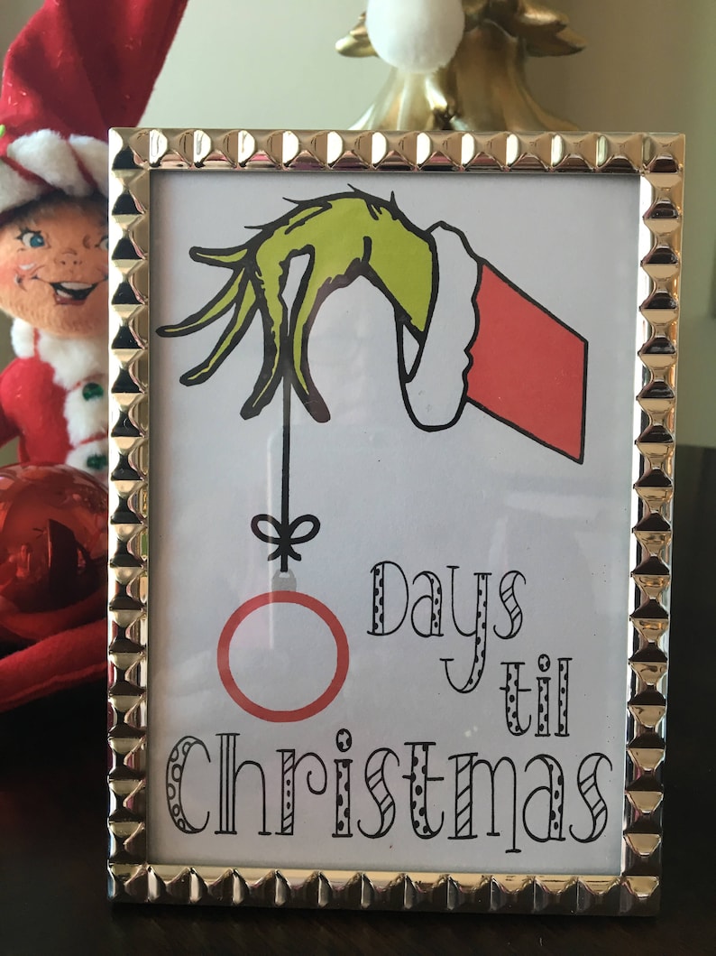 Grinch Countdown to Christmas - Etsy