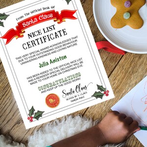NICE CERTIFICATE | Naughty or Nice | Santa Certificate | Personalized ...