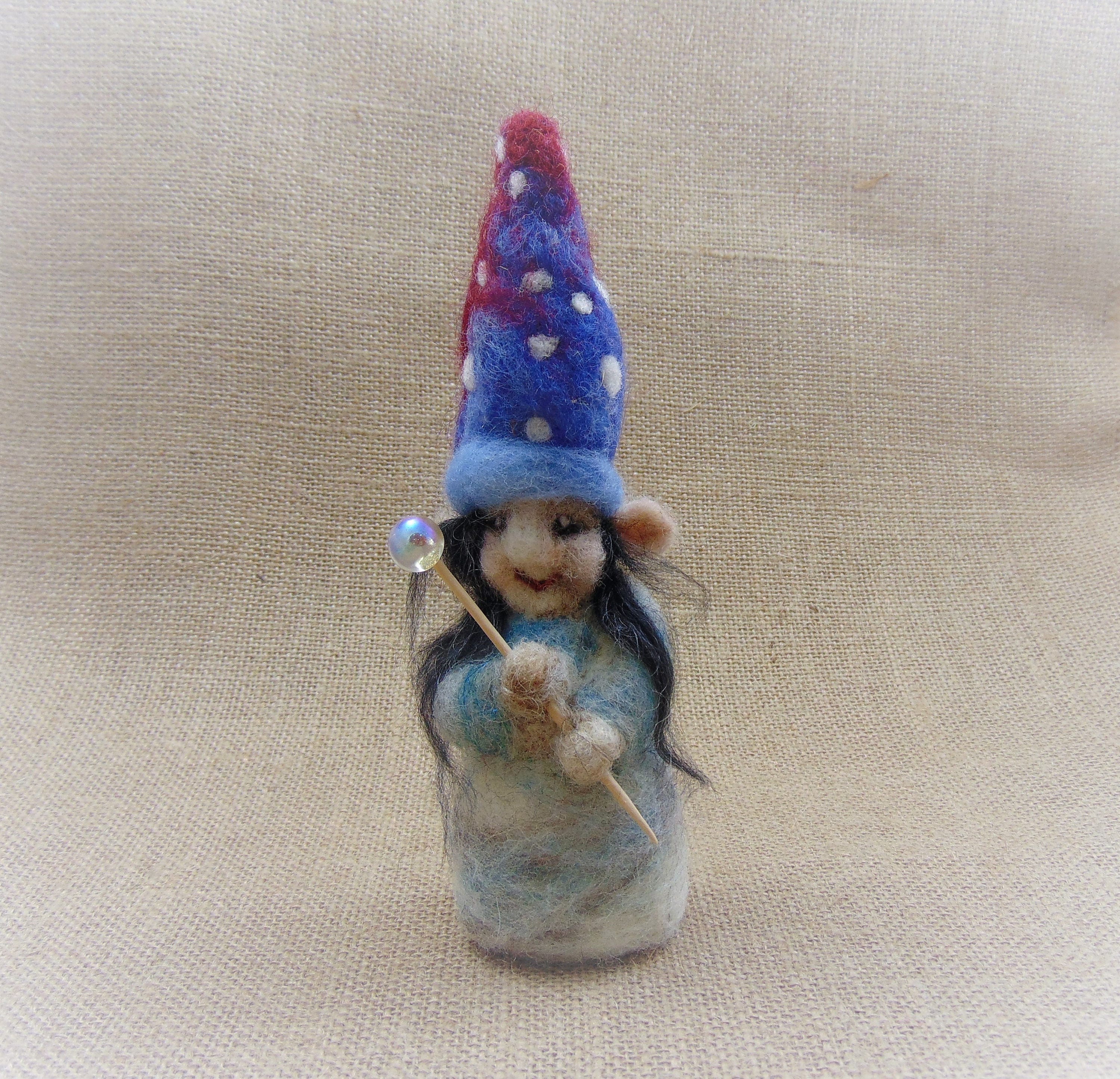 Cute Witch Ornament Felted Wizard Doll Felt Fantasy - Etsy UK