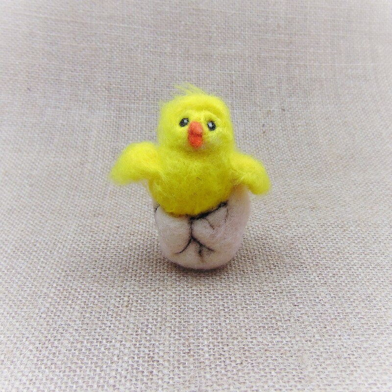 Needle Felted Chick - Etsy