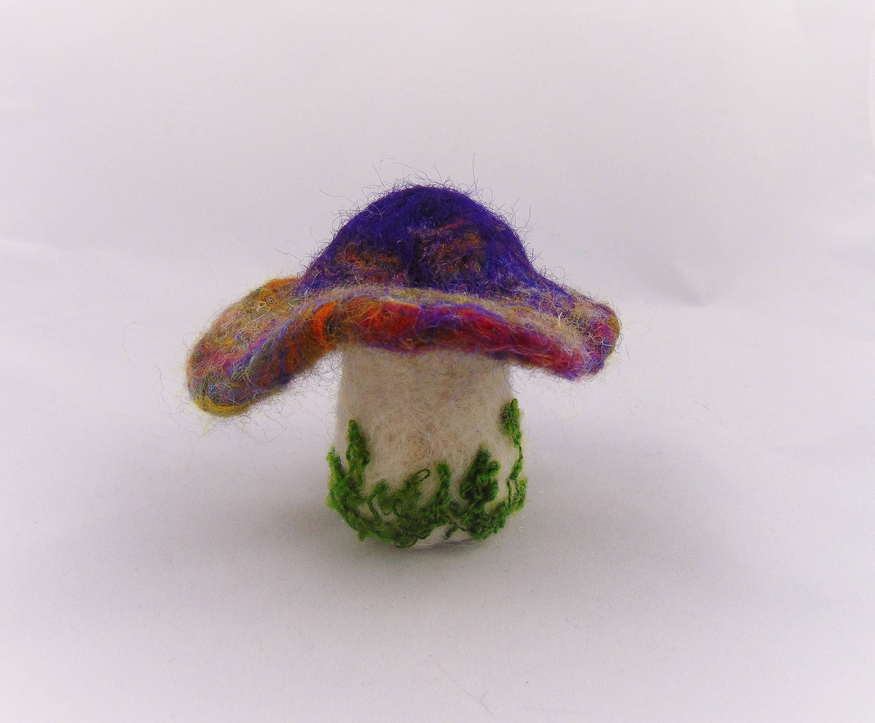 Woodland Ornament Needle Felted Mushroom Dark Mushroom Felt - Etsy UK