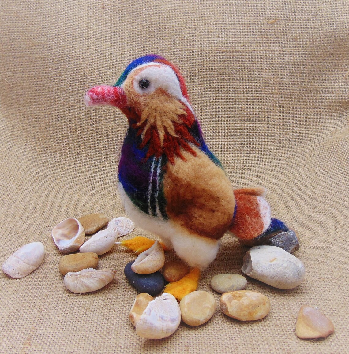 Needle Felted Duck Mandarin Duck Ornament Felted Bird - Etsy UK
