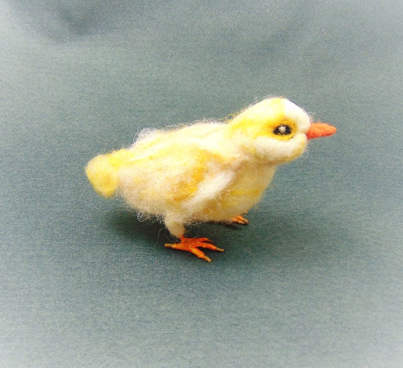 Felted Baby Bird, Easter Chick, Needle Felted Chick, Poseable Chick ...