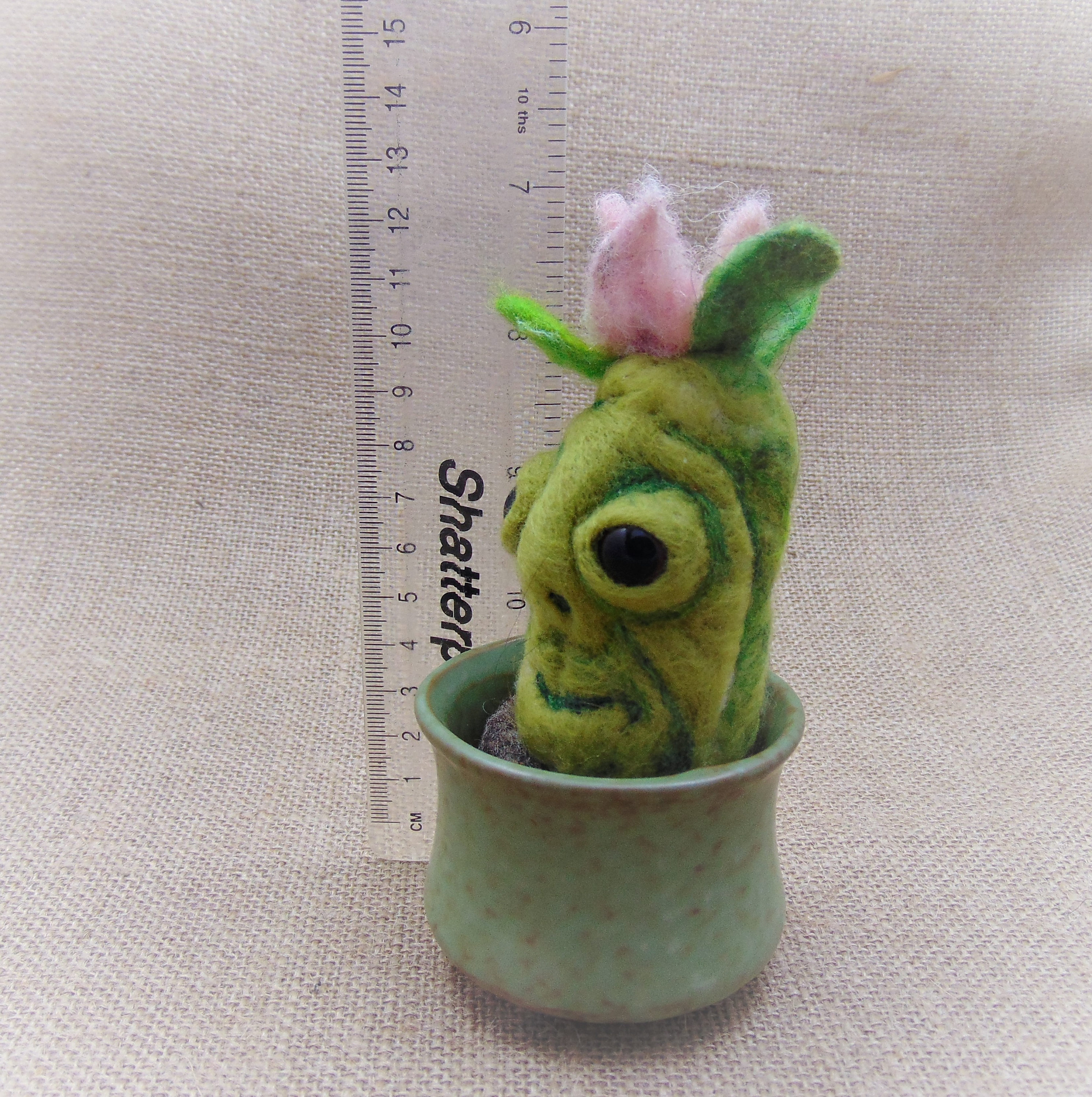 Needle Felted Cactus Cactus Pin Cushion Cactus in a Pot - Etsy UK