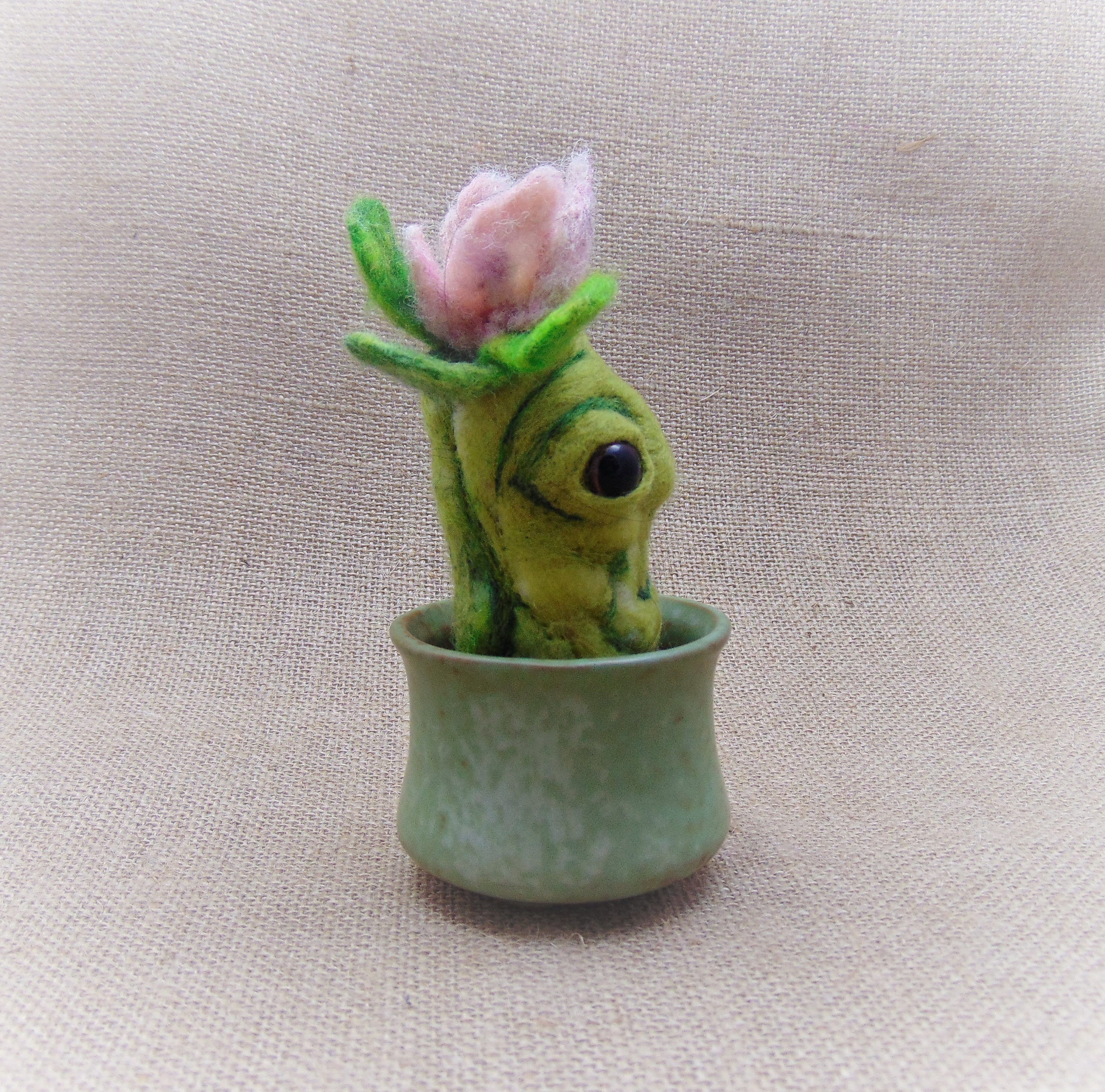 Needle Felted Cactus Cactus Pin Cushion Cactus in a Pot - Etsy UK