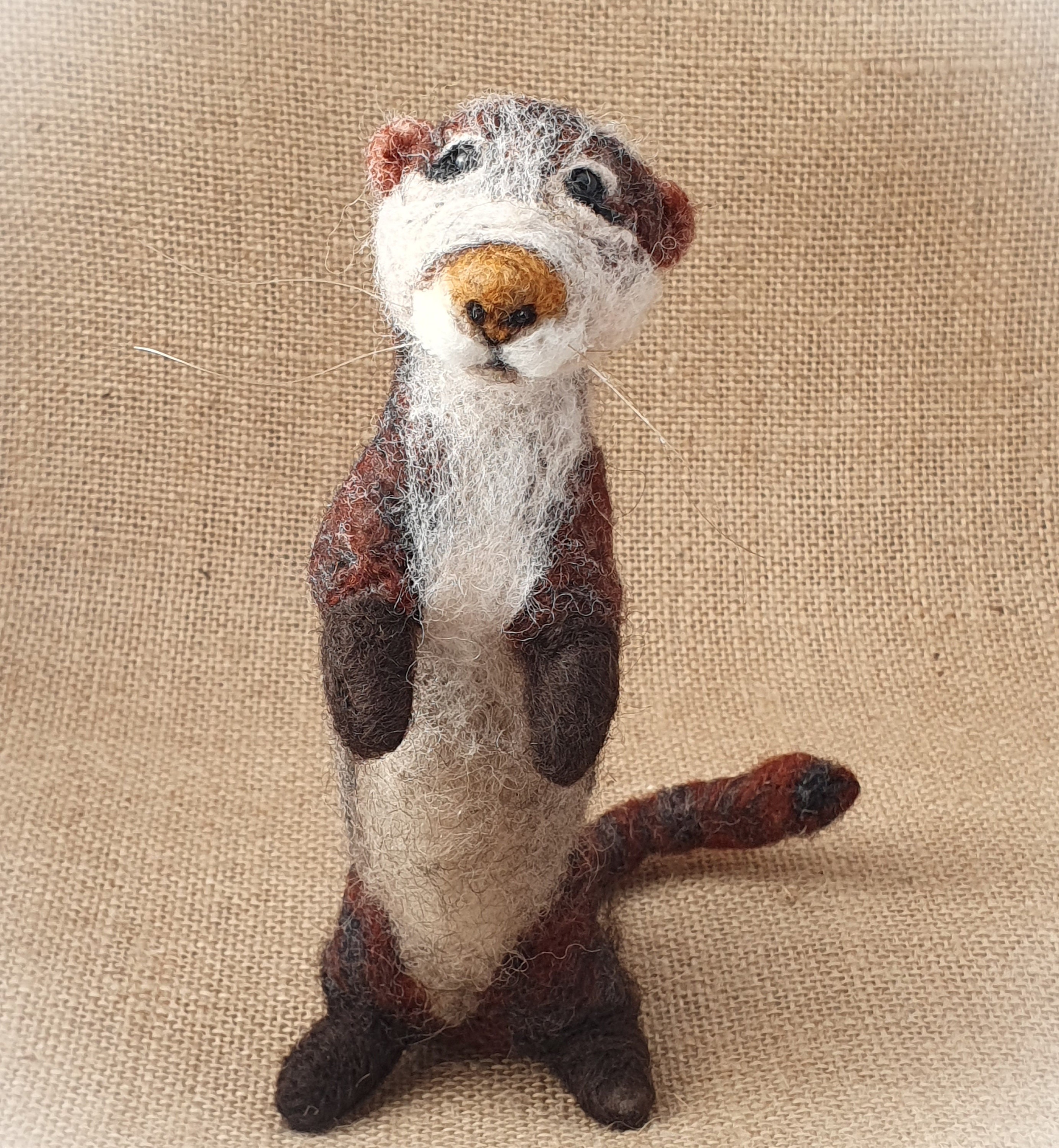 Model of an Otter, Needle Felted Animal, Cute Otter Figurine, Soft ...