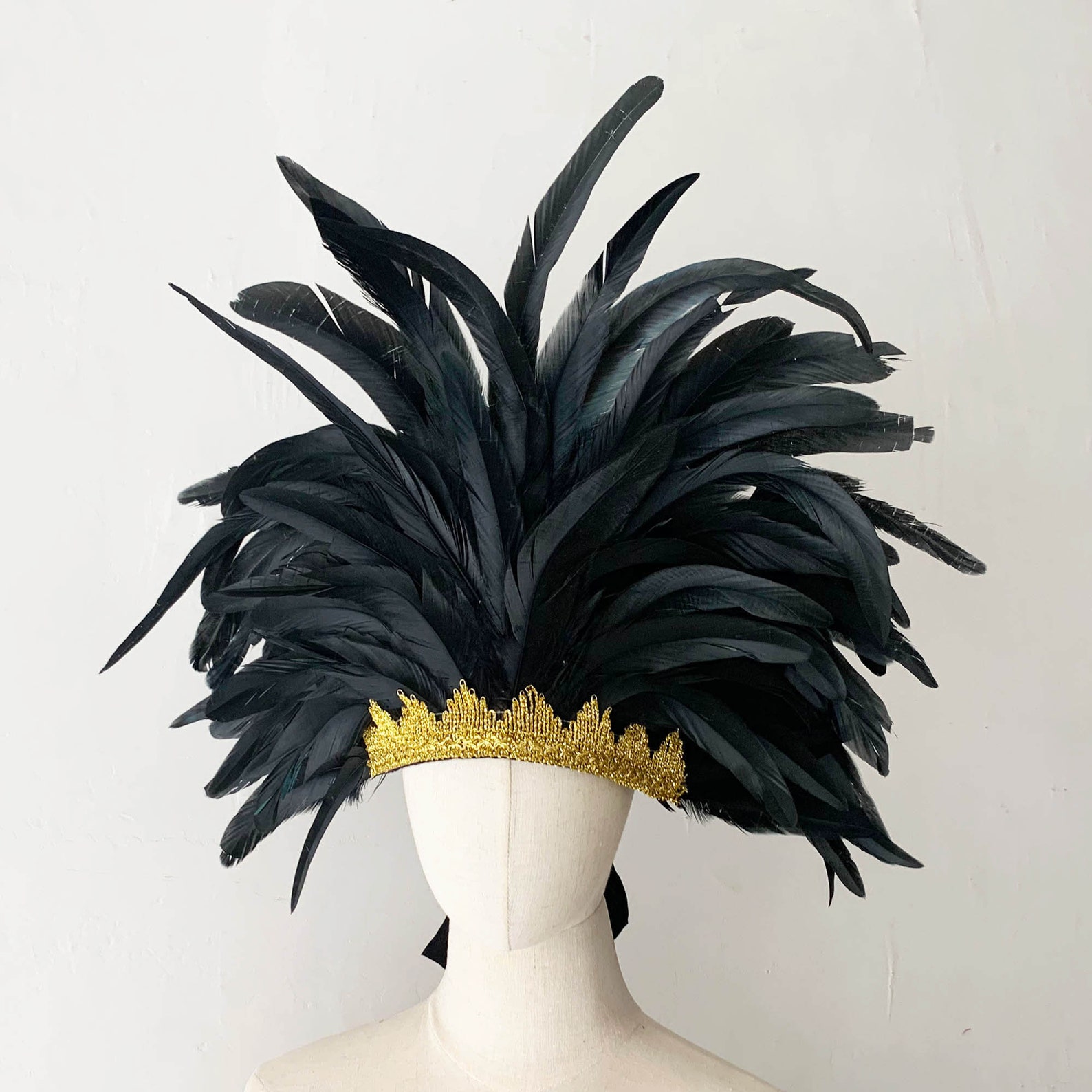 Lake Blue Feather Carnival Headdress/gatsby Flapper Headband/samba ...