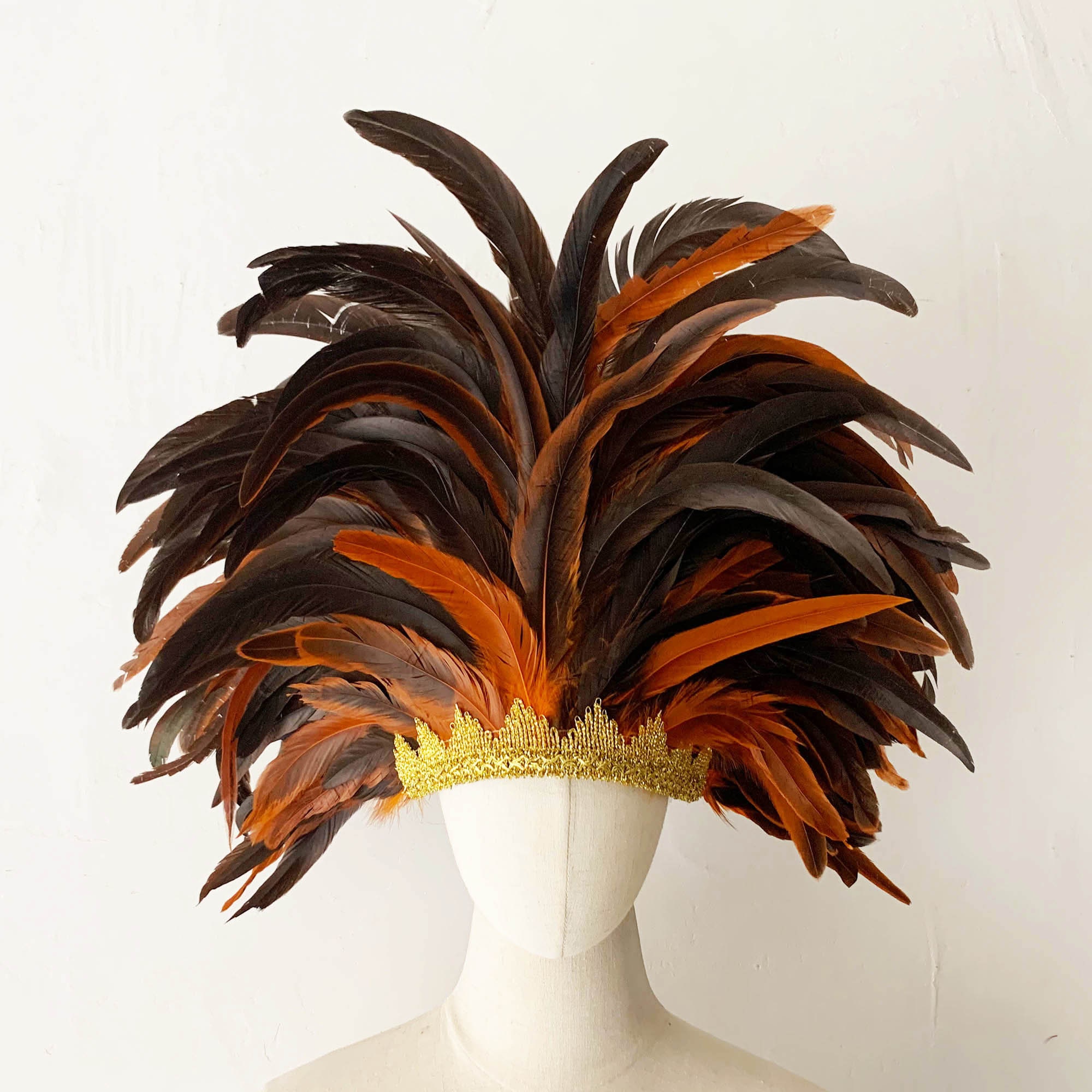 Lake Blue Feather Carnival Headdress/gatsby Flapper Headband/samba ...