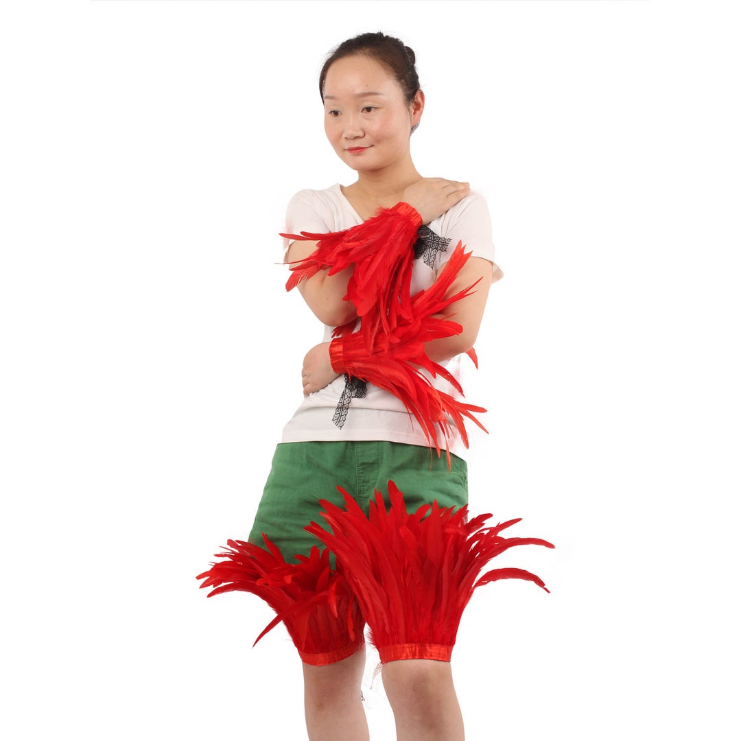 4ply Feather Ankle Cuff / Feather Wrist Cuff /showgirl Feather Shawl ...