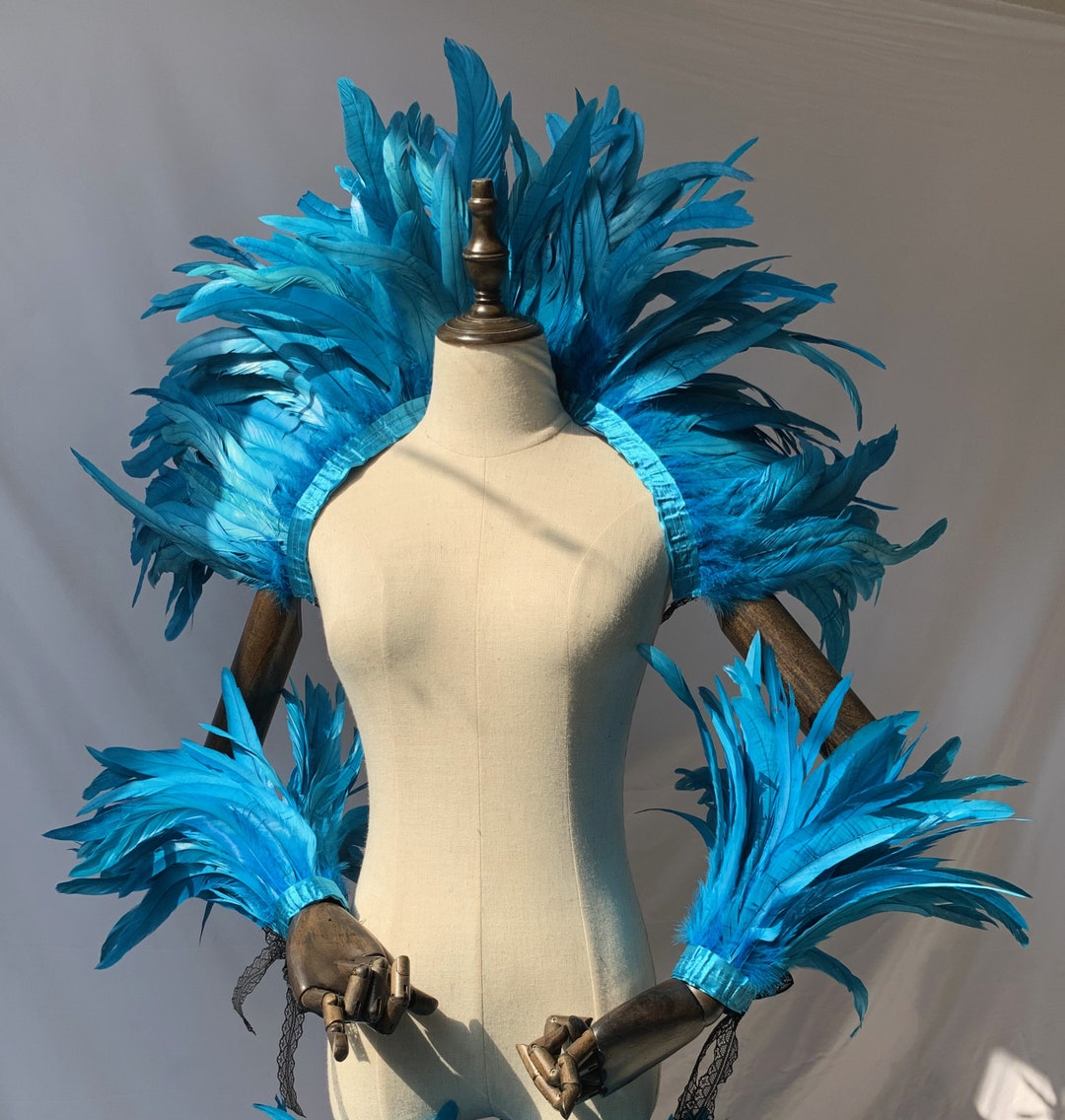 4ply Showgirl Feather Shawl/ Carnival Feather Scarf/ Stage Show Feather ...