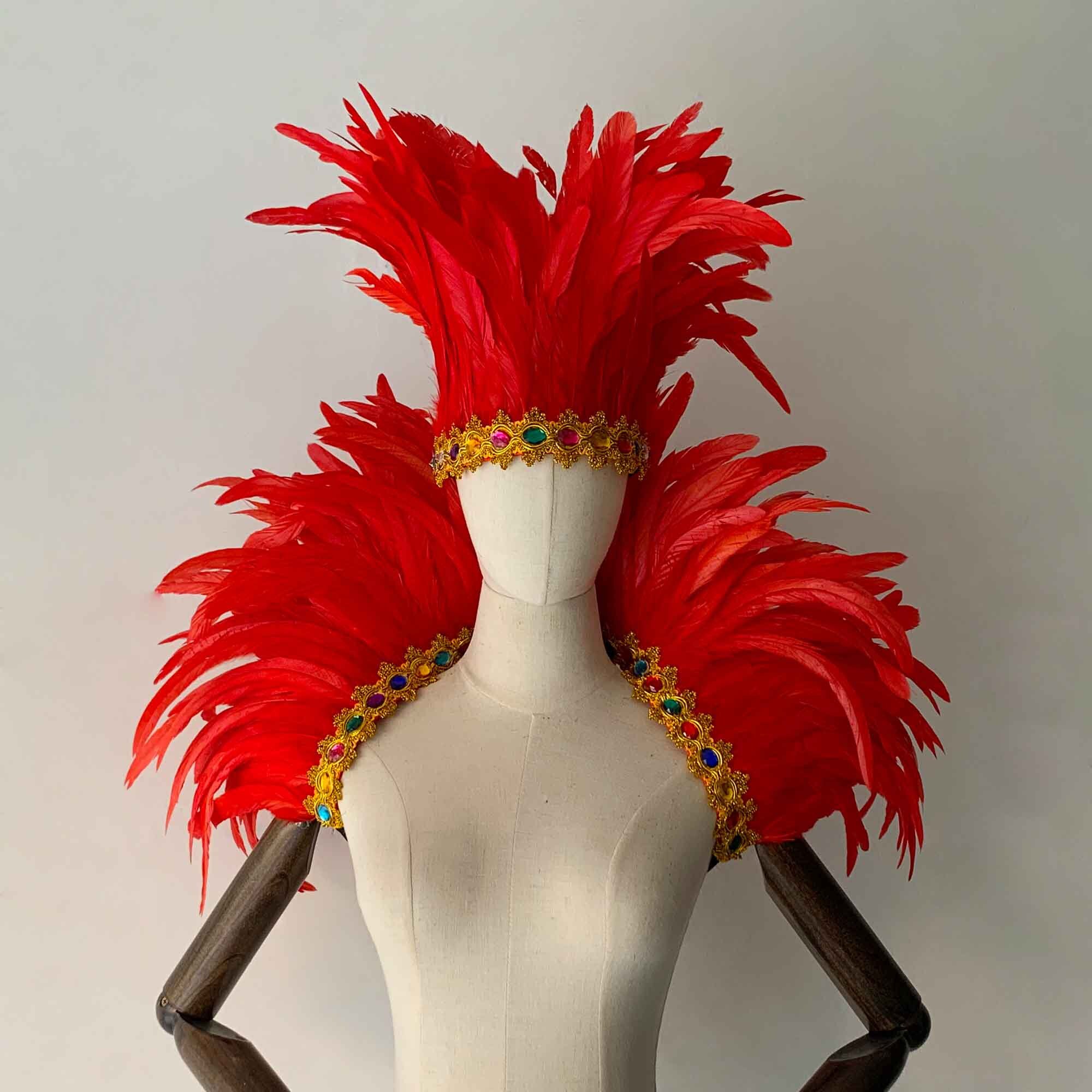4ply Showgirl Feather Shawl Carnival Feather Scarf Stage Show Feather ...