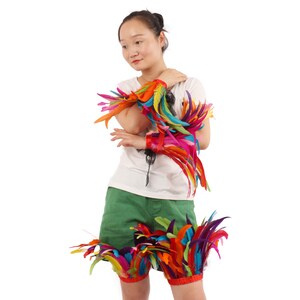 4ply Showgirl Feather Shawl/ Carnival Feather Scarf/ Stage Show Feather ...