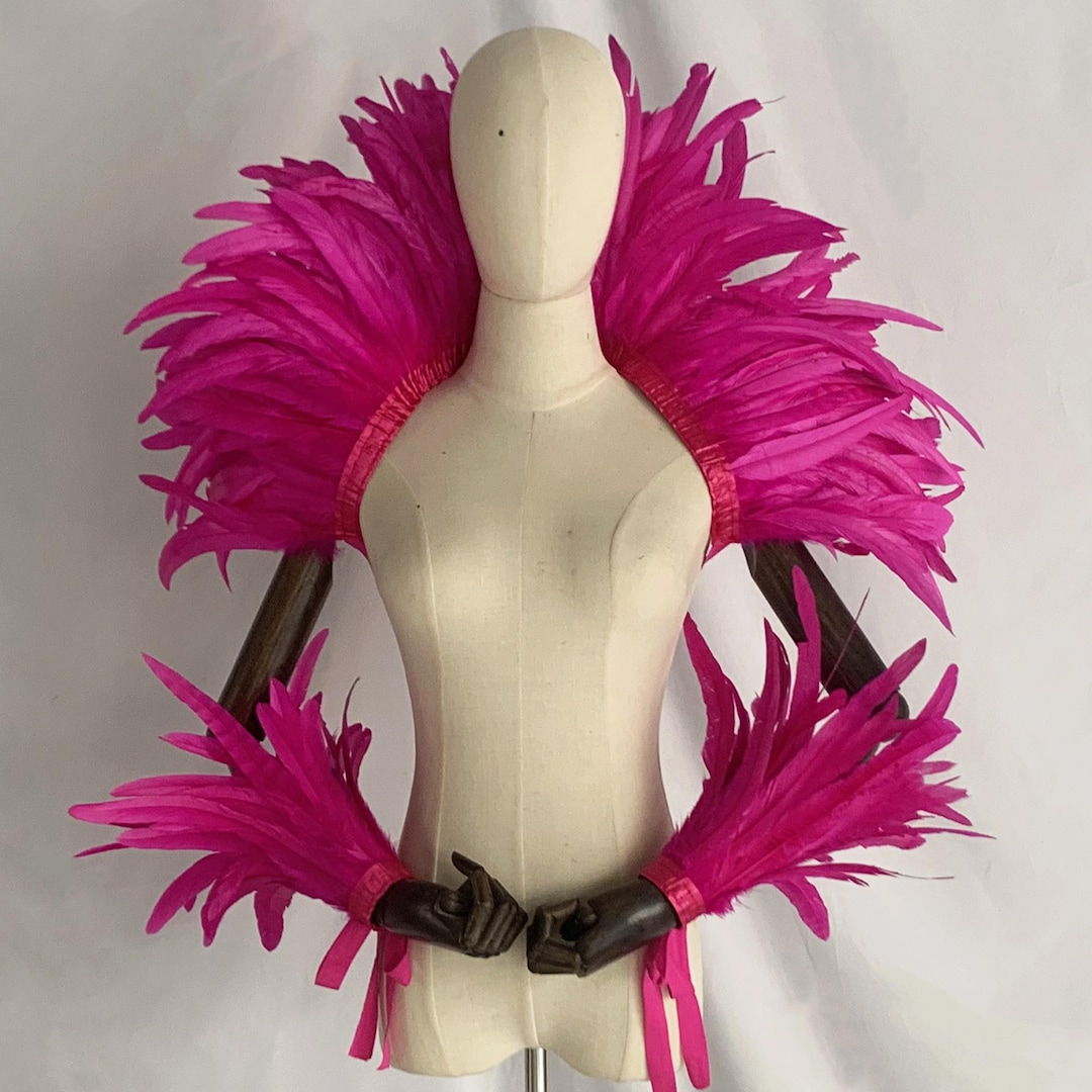 4ply Showgirl Feather Shawl Carnival Feather Scarf Stage Show Feather ...