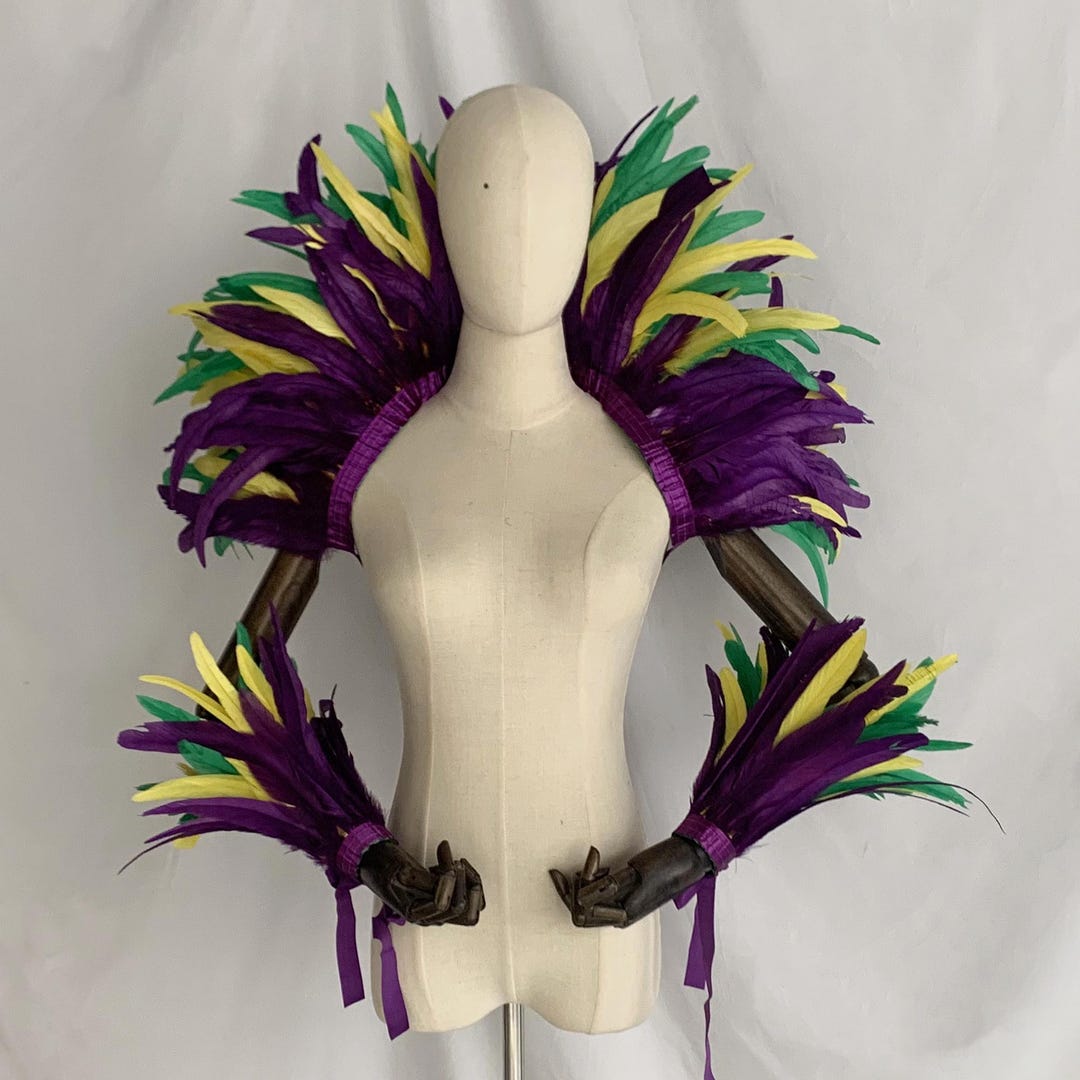 4ply Showgirl Feather Shawl Carnival Feather Scarf Stage Show Feather ...