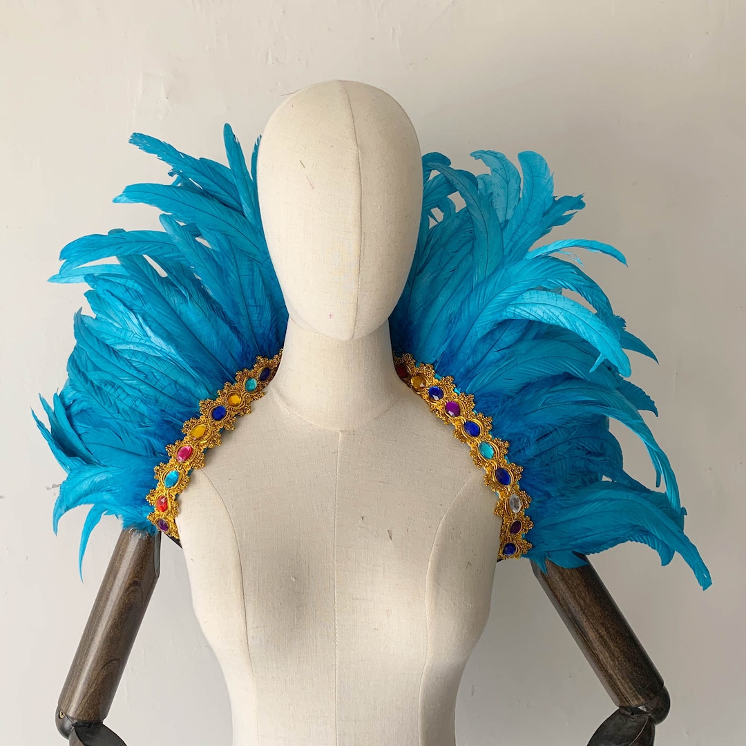 4ply Showgirl Feather Shawl Carnival Feather Scarf Stage Show Feather ...