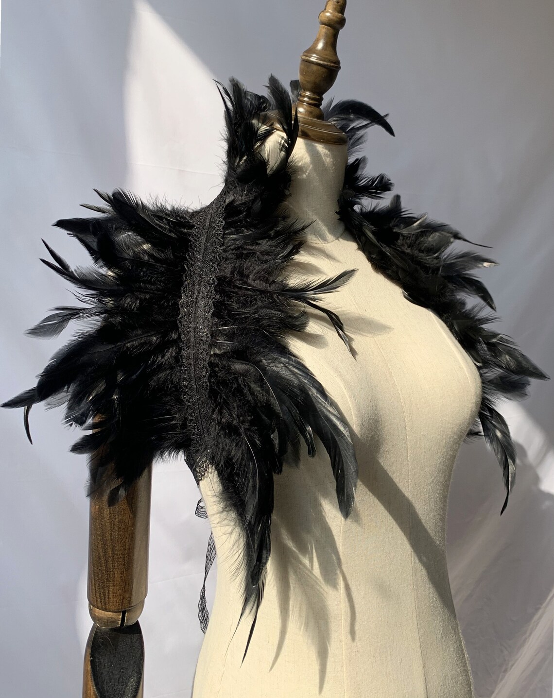 Victorian Real Natural Feather Shrug Shawl Shoulder Wrap Cape - Etsy