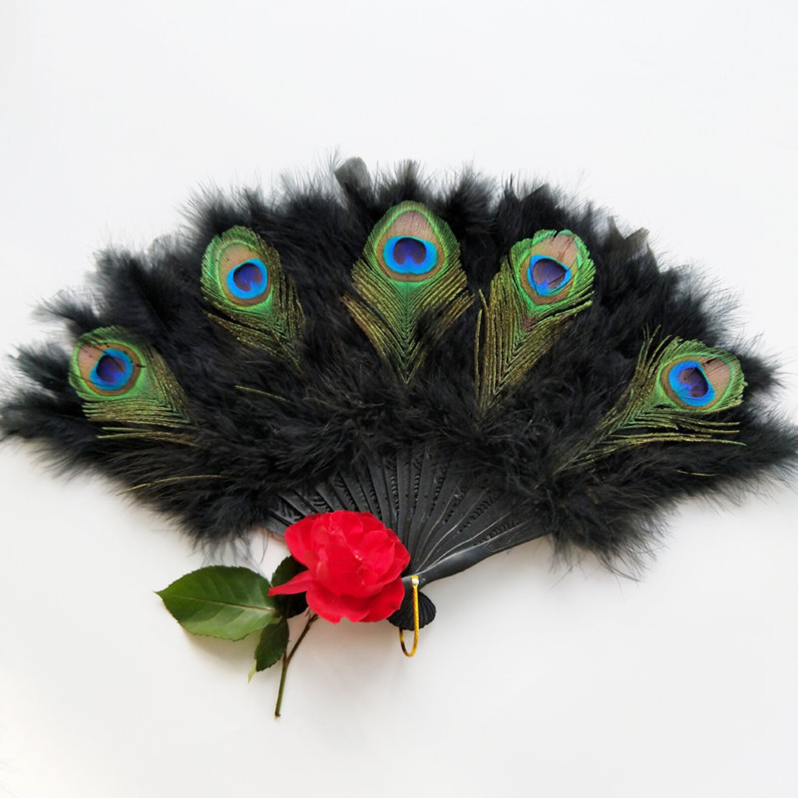 Handmade Bridesmaids Peacock Feather Fan Peacock Wedding | Etsy