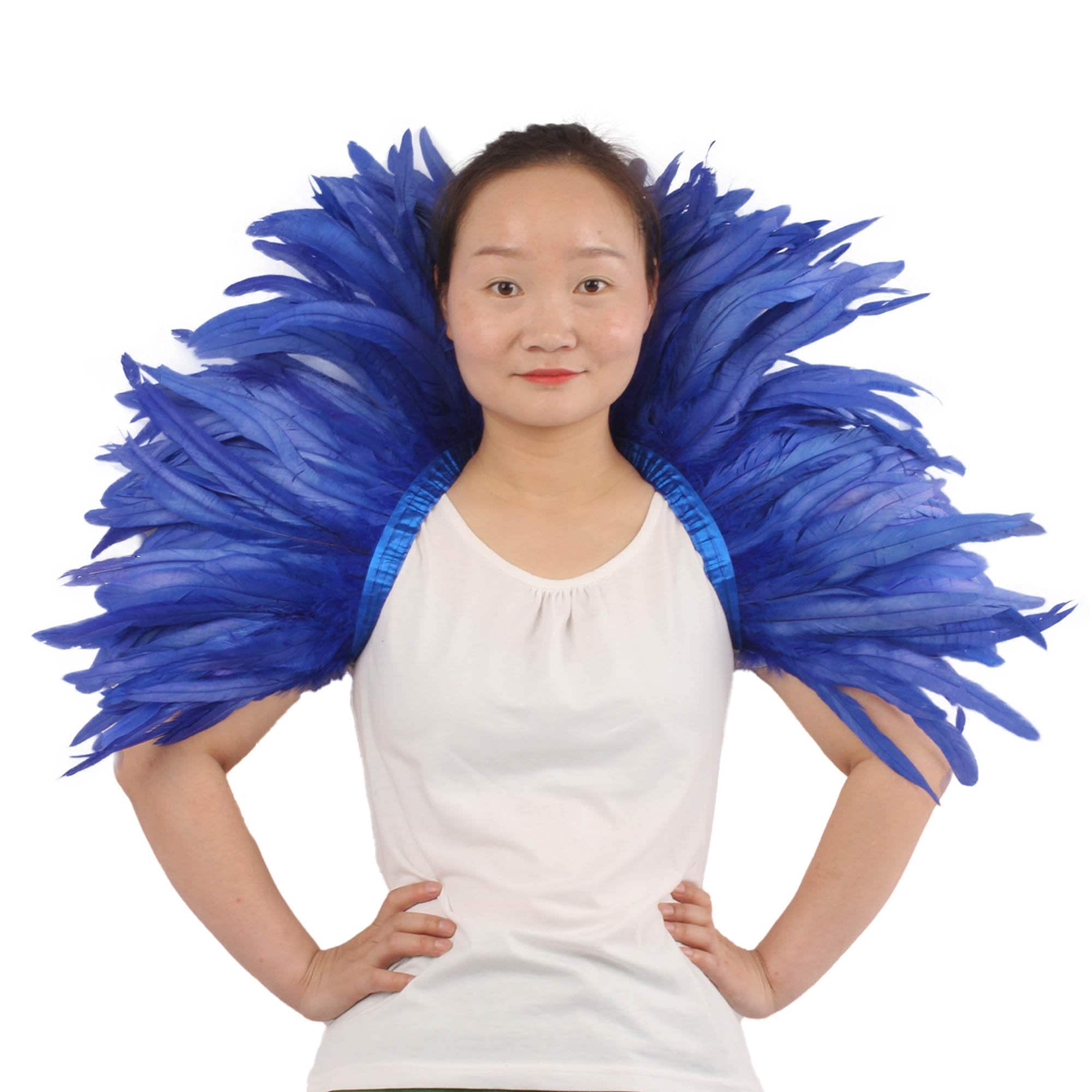 4ply Showgirl Feather Shawl/ Carnival Feather Scarf/ Stage Show Feather ...