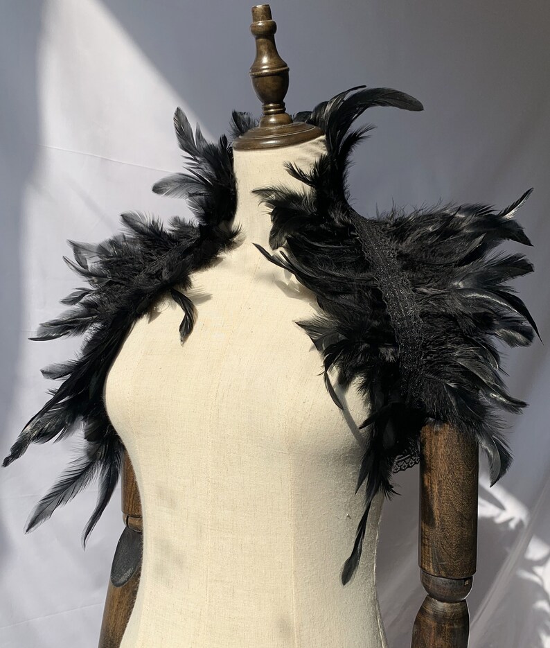 Victorian Real Natural Feather Shrug Shawl Shoulder Wrap Cape - Etsy
