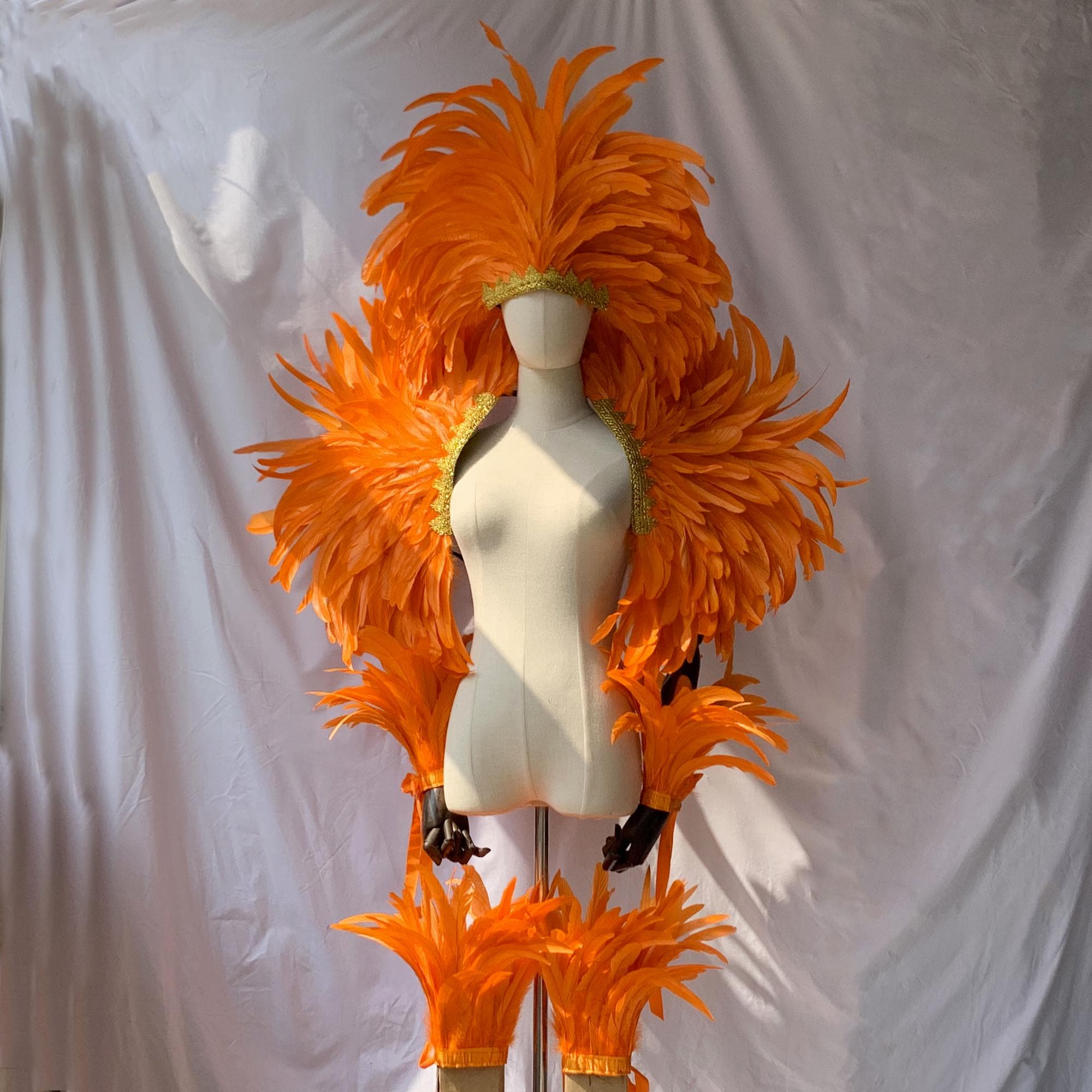 Orange Feather Carnival Headdress/gatsby Flapper Headband/samba Party ...