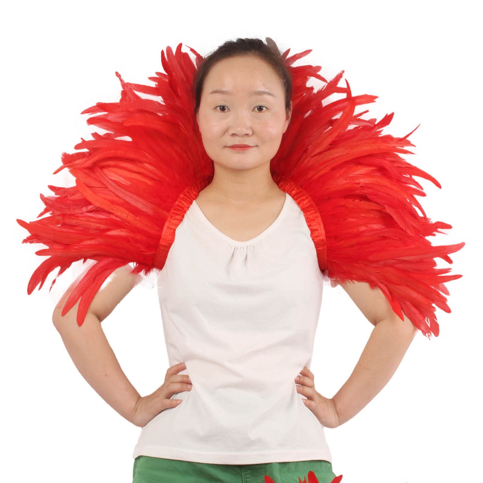 4ply Showgirl Feather Shawl/ Carnival Feather Scarf/ Stage Show Feather ...
