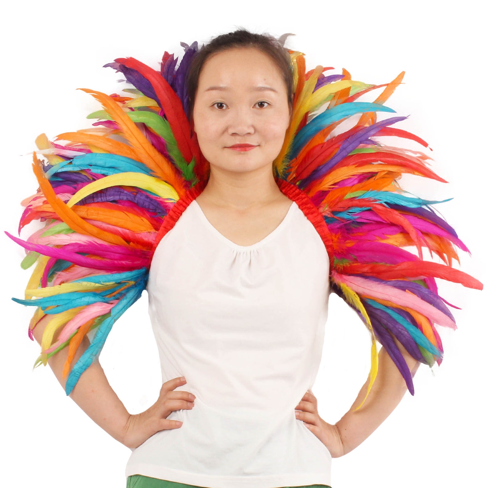 4ply Showgirl Feather Shawl/ Carnival Feather Scarf/ Stage - Etsy