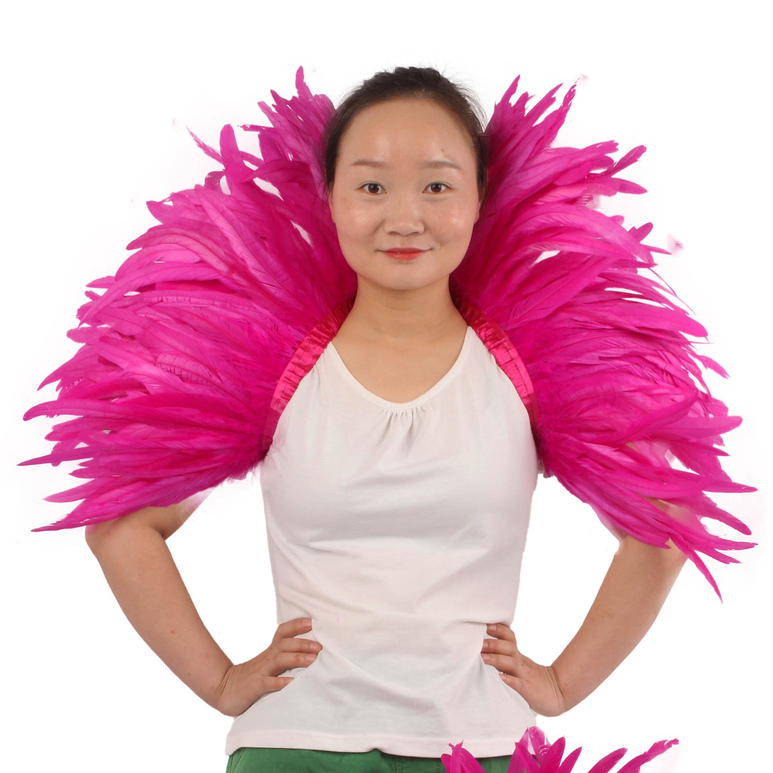 4ply Showgirl Feather Shawl/ Carnival Feather Scarf/ Stage Show Feather ...